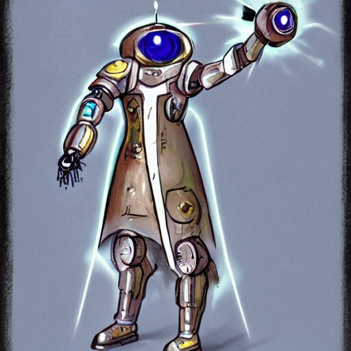 Lexica - Robot wizard, concept art