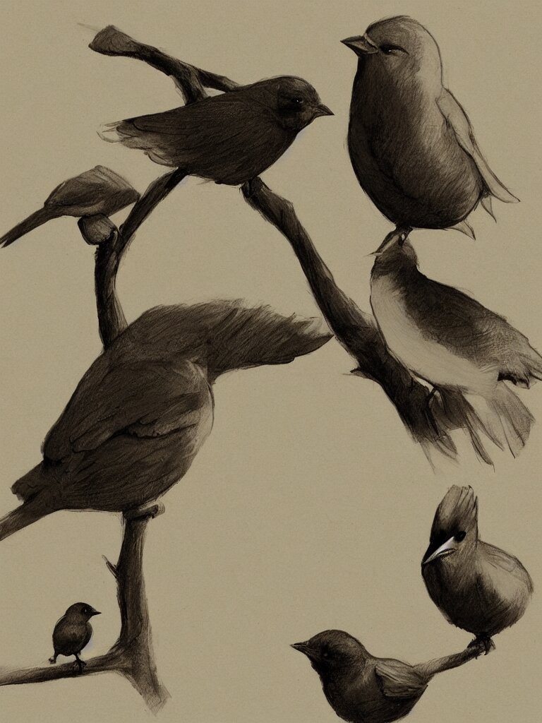 bird and boy sketches by concept artists, blunt borders, rule of ...