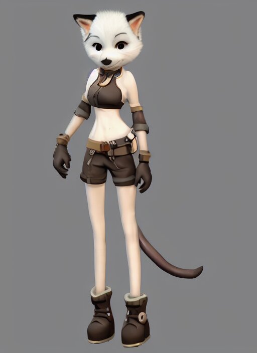 Lexica - Female furry mini cute style, character adoptable, highly ...