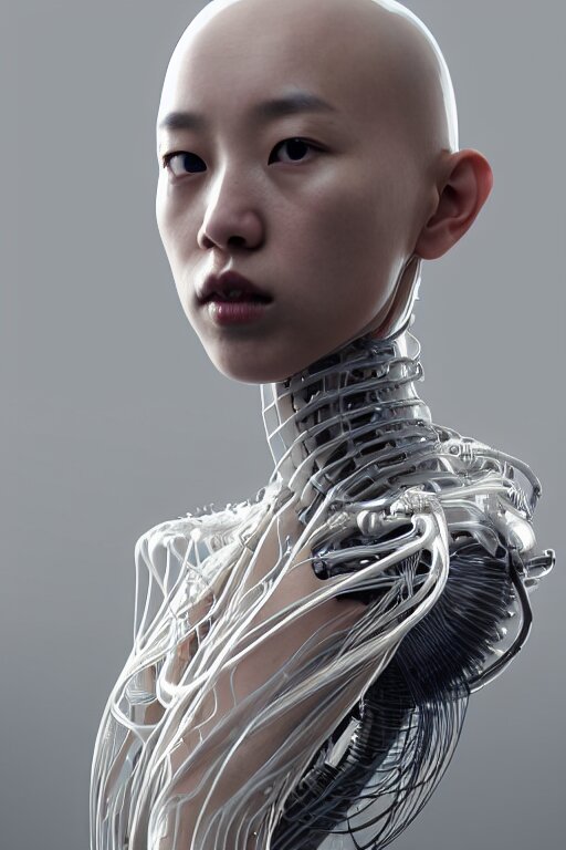 Lexica - Young asian woman, iris van herpen, beautiful face, perfect ...