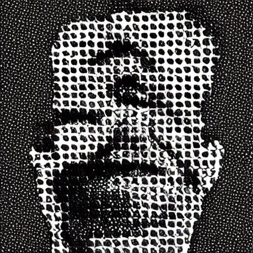 Lexica - Weed smoking, drawn with dots, art, minimalist,