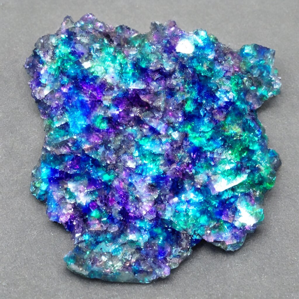 Lexica - Blue halo titanium quartz crystal mineral texture