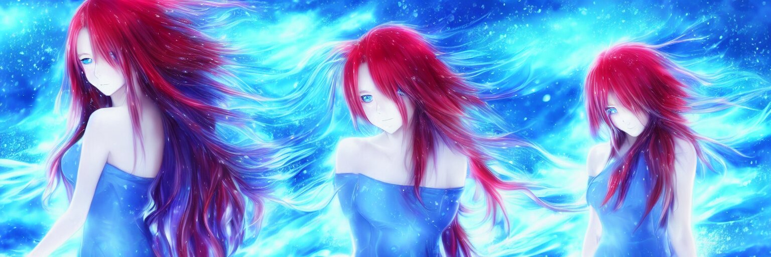 Lexica - Advanced digital anime art, a very cute gorgeous teenage girl ...