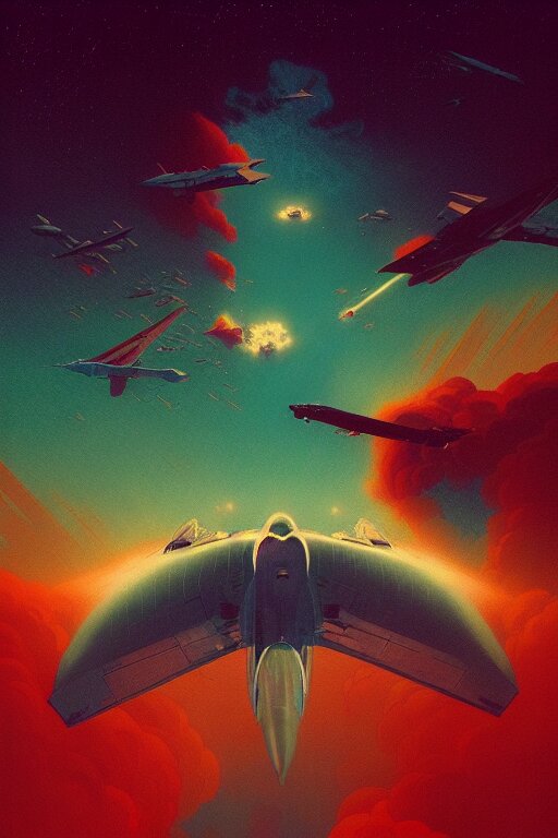 Lexica - Burning fighter jet falling in jupiter's clouds, epic scene ...