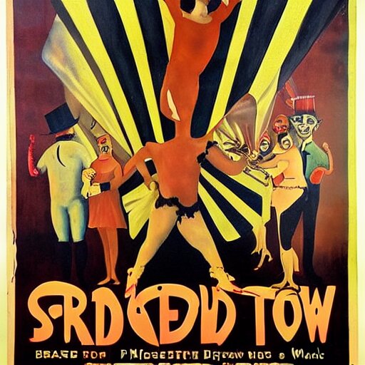 Lexica - Banner advertising a side show, freak show advertisement, hand ...