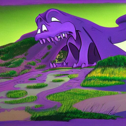 Lexica - The Purple People Eater :: extremely detailed landscape, Pixar ...