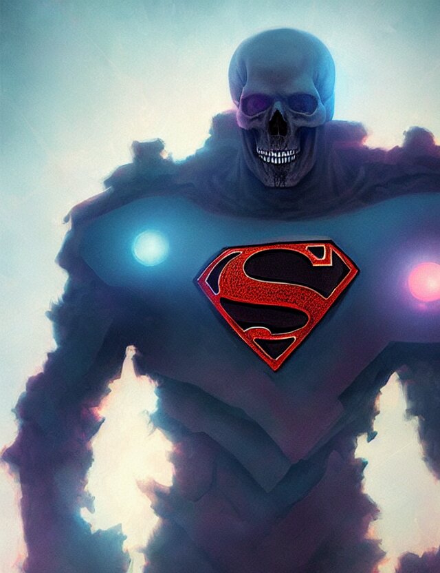 Lexica - Dead skull superman, award - winning realistic sci - fi ...