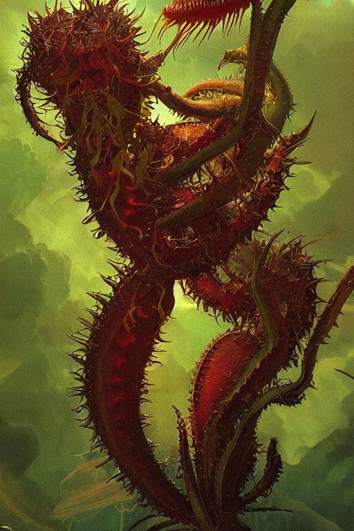 Lexica - Venus flytrap monster, dramatic backlighting, autochrome, high ...