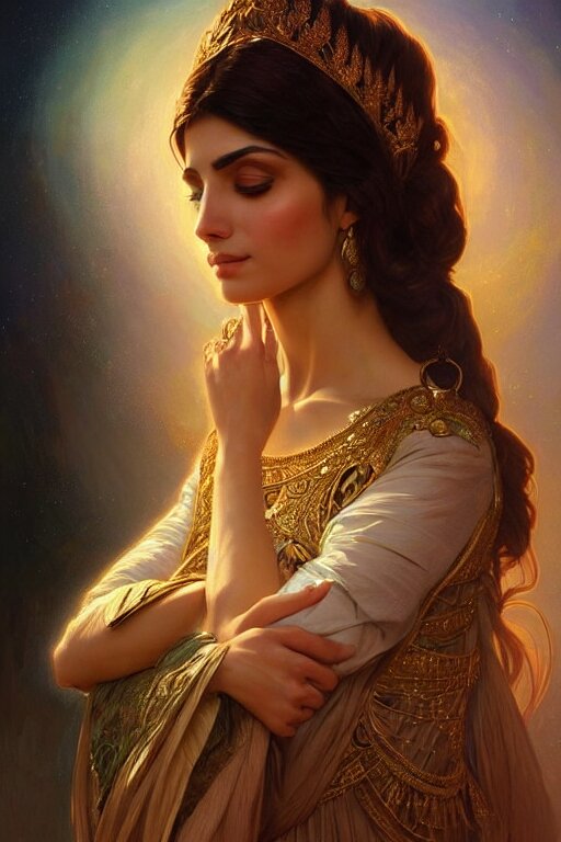 Lexica - Beautiful portrait of a persian princess who is an architect ...