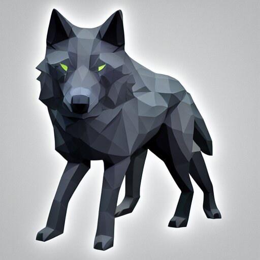 Lexica - Low poly wolf