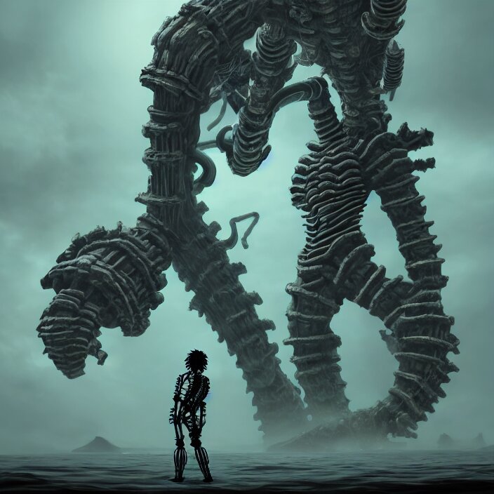 Lexica - Shadow of colossus boss, giygas organic being, portrait ...