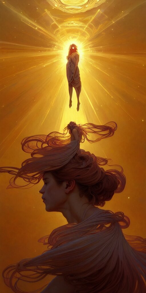 Lexica - Golden sky pan - dimensional omnipotent beings, intricate ...