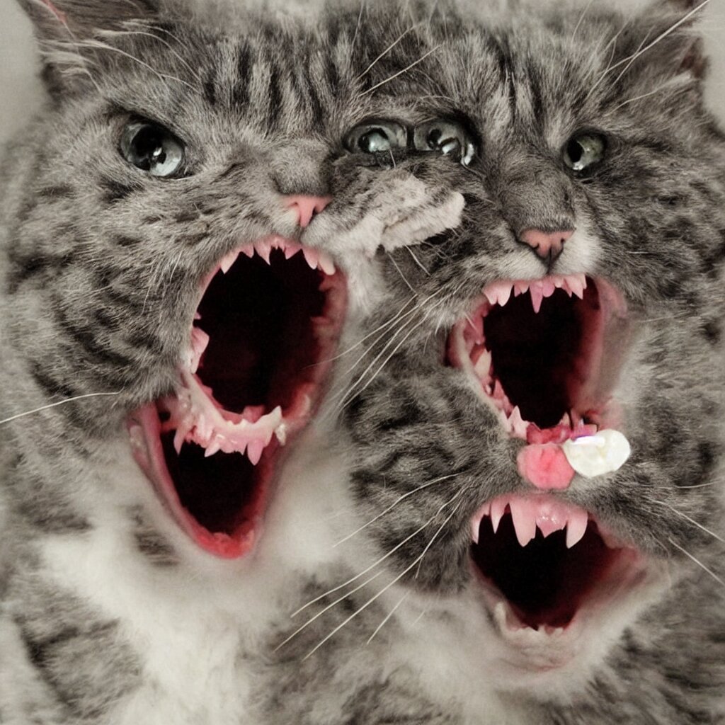 Lexica - Horrifying cat, fangs