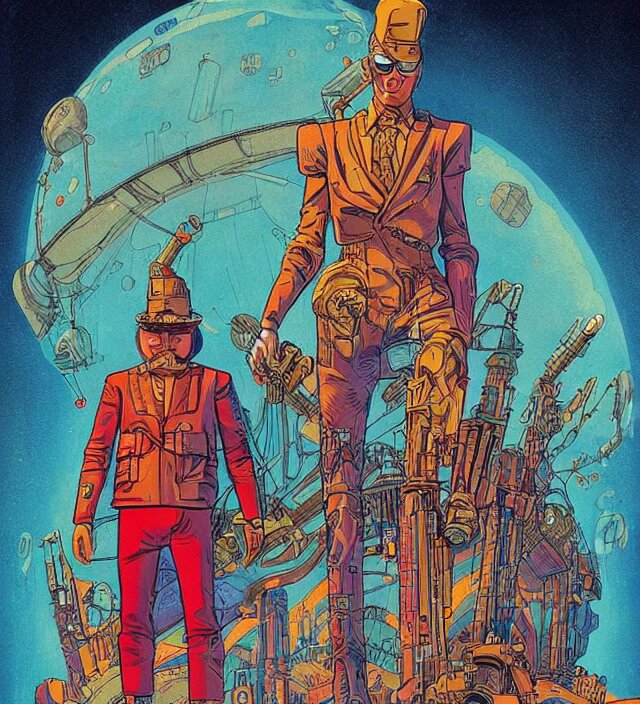 Lexica - Atompunk / decopunk powered in the style of jean giraud in the ...