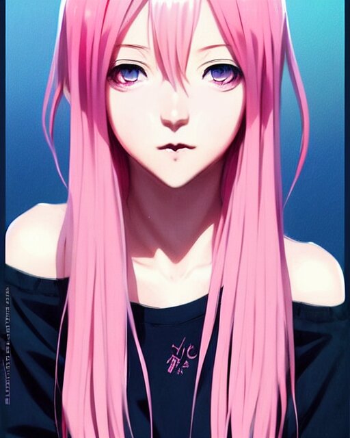 Lexica - Cute girl with pink hair | | very very anime!!!, fine - face ...