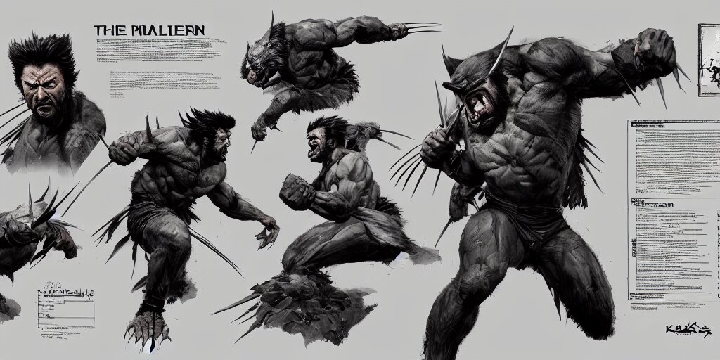 Lexica - The wolverine, character sheet, concept design, contrast, kim ...