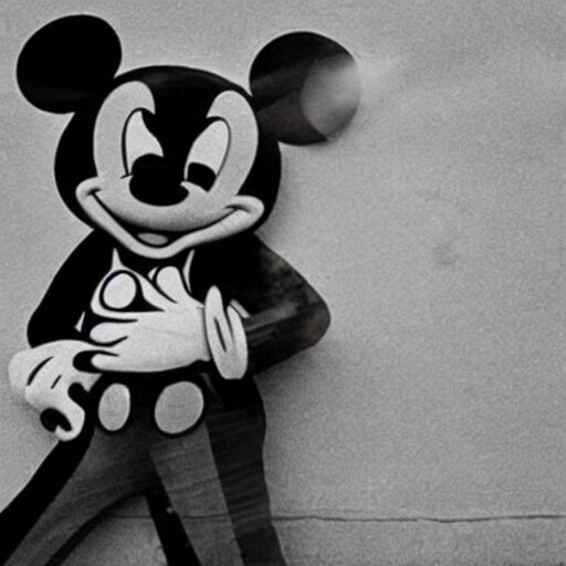 Lexica - Realistic photography of Mickey mouse being homeless in New ...