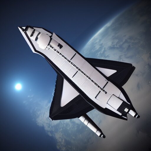Lexica - Retrofuturistic space shuttle, 3 d render, octane, ray tracing ...