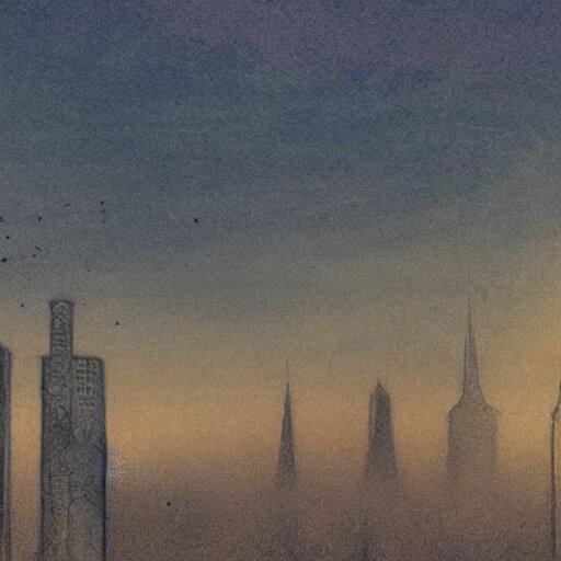 Lexica - A drawing of a building with a sky background, concept art by ...