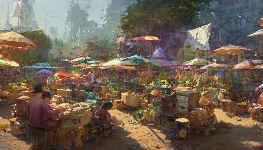 Lexica - Craig mullins and ghibli digital illustration of solarpunk ...