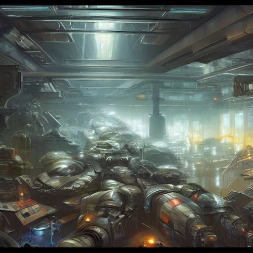 Lexica - Sci-Fi sick bay, art by Neil Roberts and Marc Lee and Vladimir ...