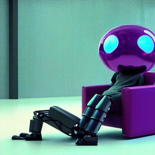 Lexica - Futuristic studious full - body humanoid robots with two huge ...