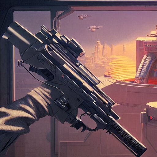 Lexica - Futuristic gun, hyperrealism, no blur, 4 k resolution, ultra ...