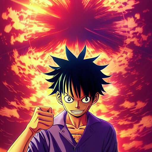 Lexica - Luffy art by dan mumford and yusuke murata and makoto shinkai ...