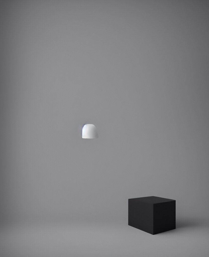 Lexica - A minimal studio packshot of an upside - down readymade object ...