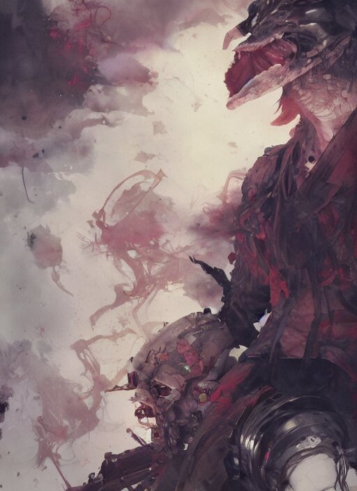 Lexica - Surreal gouache painting, by yoshitaka amano, by ruan jia, by ...