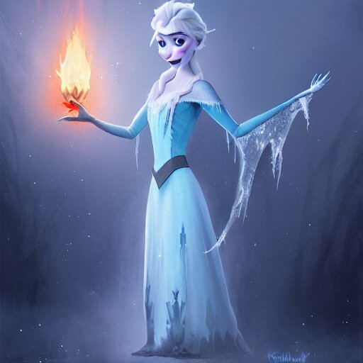 Lexica - An undead satanic ice witch from frozen 2. Detailed digital ...