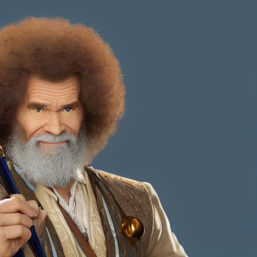 Lexica - An ultra detailed vector image of bob ross dressed as a ...