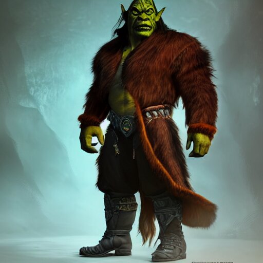 Lexica - A full body shot of a handsome orc looking into the camera ...