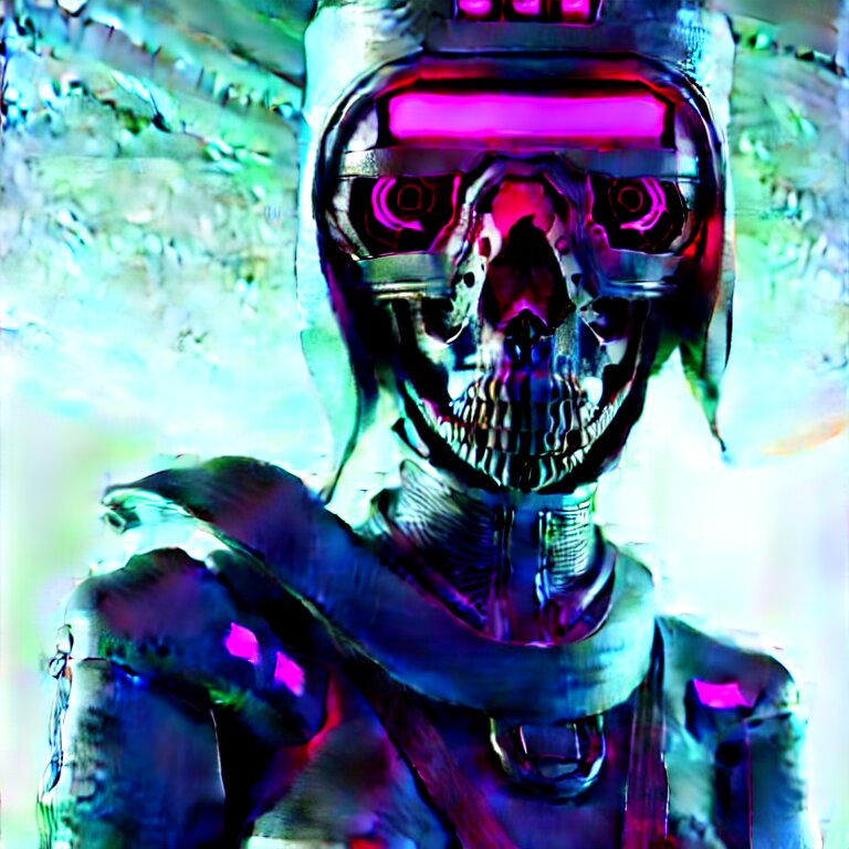 Lexica - Futuristic cyberpunk princess in skull mask symmetrical ...