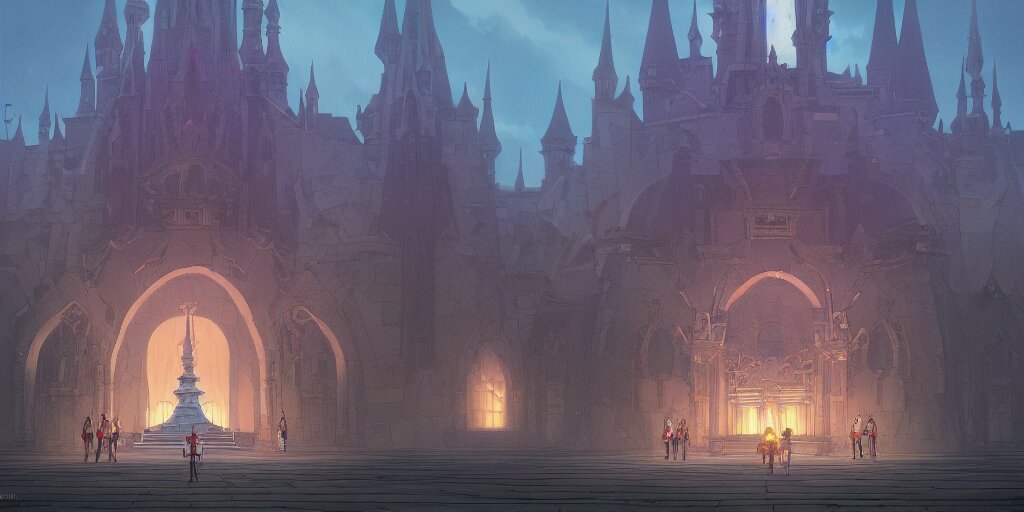 Lexica - A wholesome animation key shot of a grand mausoleum of a dark lord, medium shot ...