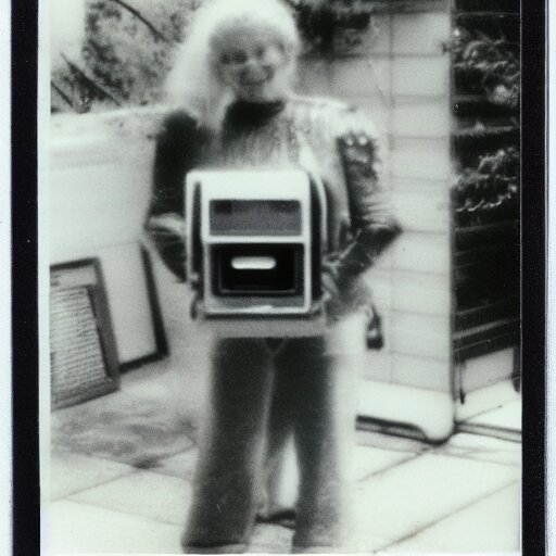 Lexica - Polaroid photo from 1 9 8 0 s of a cyborg grandma