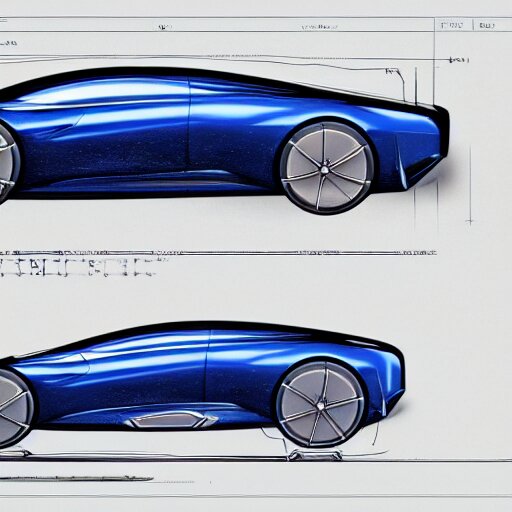 blueprint for an advanced car, concept art, digital sketch, 4 k ...