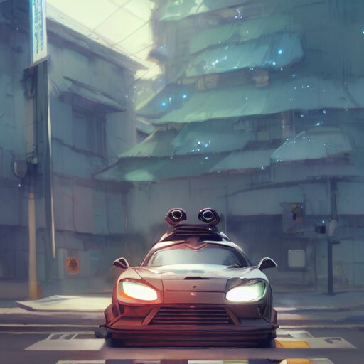 Lexica - Car, robot, penguin, illustration concept art anime key visual ...