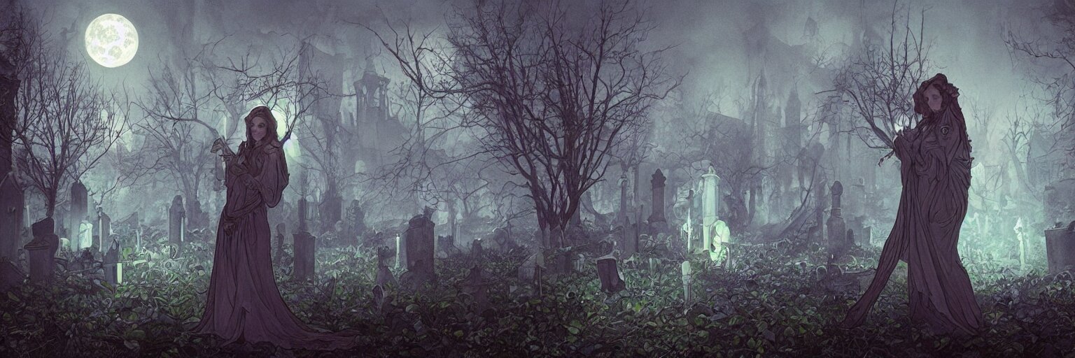 Lexica - An ultra detailed animation of a glowing apparition in a ...