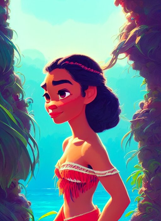 Lexica - Dream highly detailed portrait of disney's princess moana ...