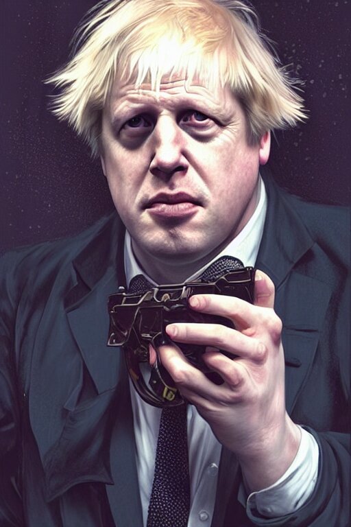 Lexica - Boris Johnson as Neo from Matrix in glasses stoping bullets ...