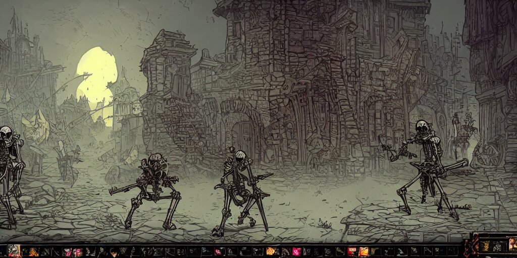 Lexica - Skeleton enemy character design. darkest dungeon. pc game ...