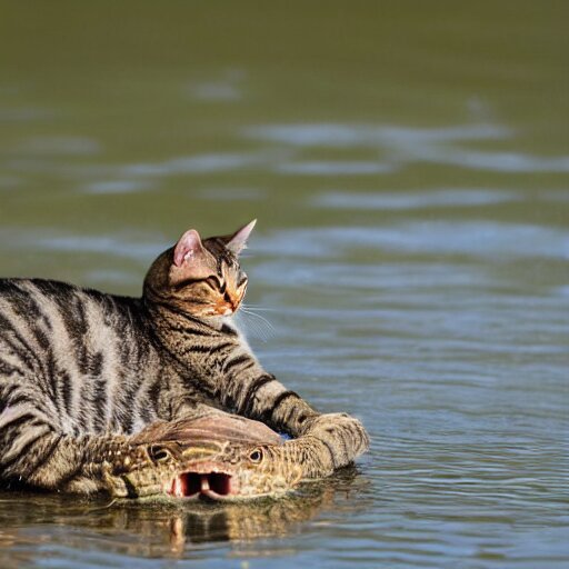 Lexica - A cat - crocodile, wildlife photography