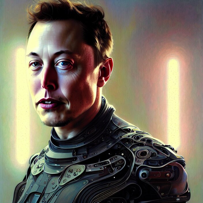 Lexica - Portrait of Elon Musk organic cyborg, diffuse lighting ...