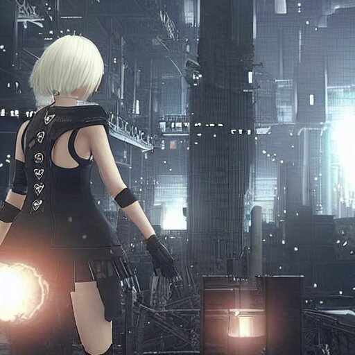 Lexica - Screenshot from Nier Automata with Boris Johnson