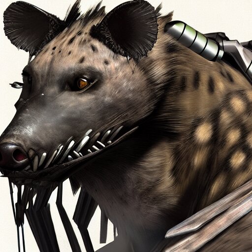Lexica - Realistic cyborg hyena, highly detailed video game concept art
