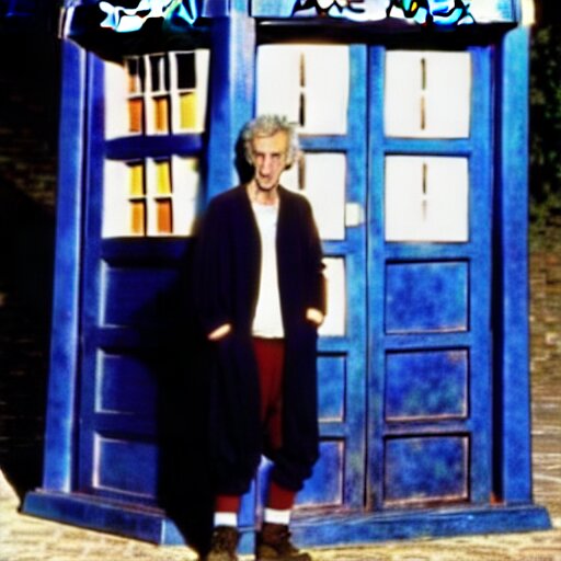 Lexica - Christopher lloyd as doctor who in front of tardis, directed ...