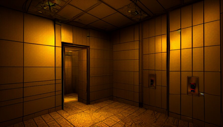 Lexica - Creepy Elevator, Volumetric Lighting, Anamorpic Lens ...