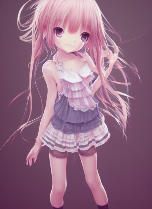 Lexica - The most beautiful cute anime girl full body shot with highly ...
