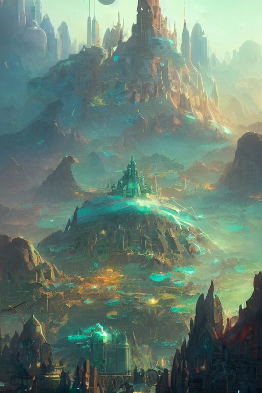 Lexica - Utopian city of a type 4 civilization, concept art by pete ...